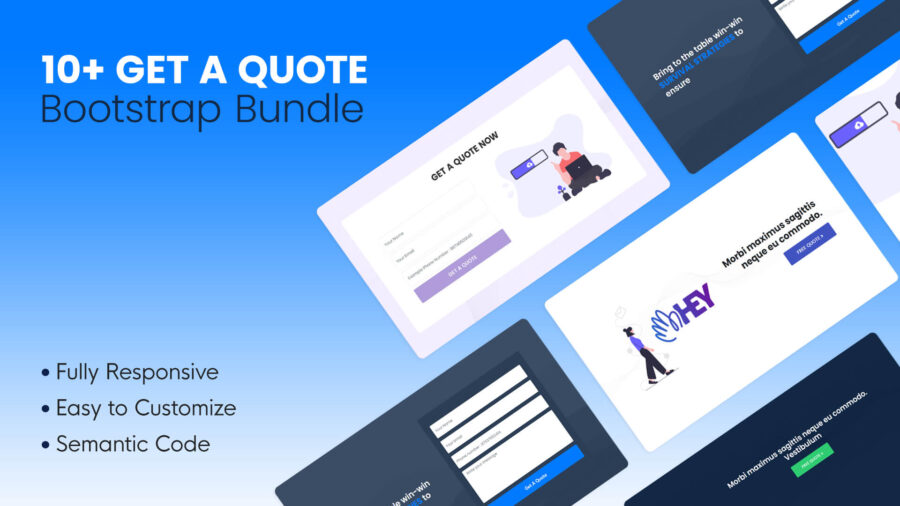 10+ Get A Quote – Web UI Kits | Bootstrap Bundle