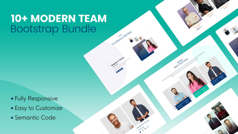 10+ Modern Team Section Web UI Kits | Bootstrap Bundle
