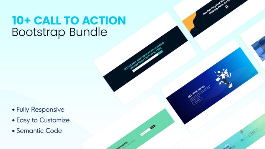 10+ Call To Action Web UI Kits | Bootstrap Bundle - DesignToCodes