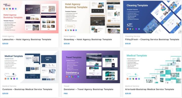Mega Bootstrap Template Collection 2023 - DesignToCodes