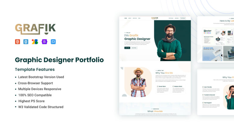 GRAFIK V2 – Graphic Designer Portfolio Website Template