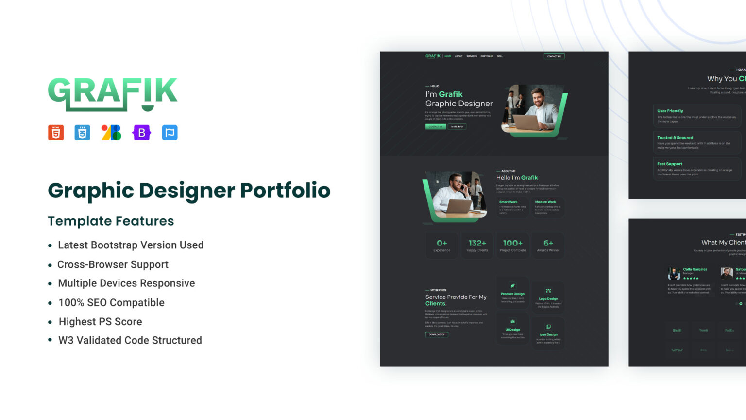 GRAFIK V3 – Graphic Designer Portfolio Website Template