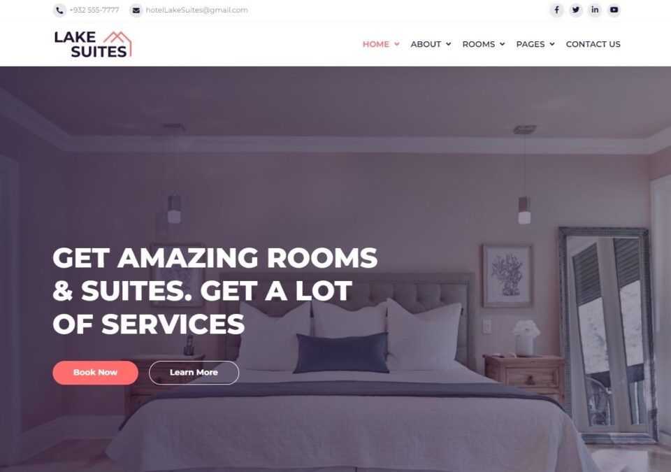 Lakesuites: A Professional Hotel Website Template - DesignToCodes