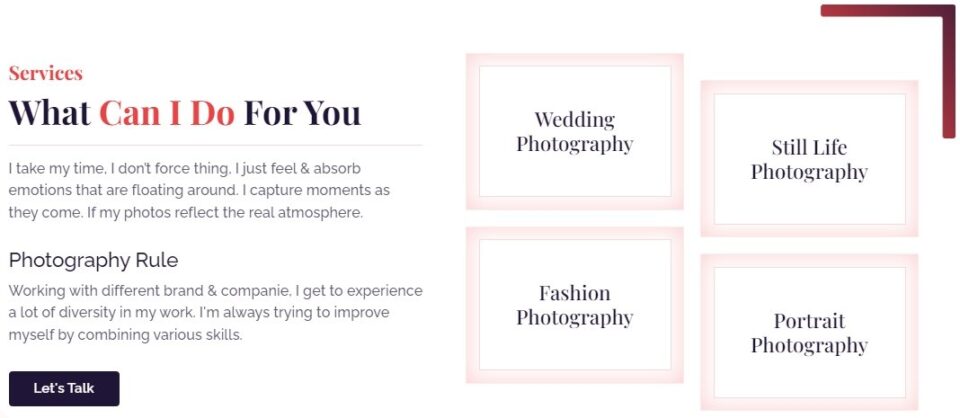 Fotograaf - Photographer Website Template | One Page Template