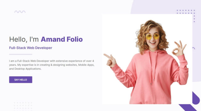 Mydevfolio V1 - One Page Web Developer Portfolio Template