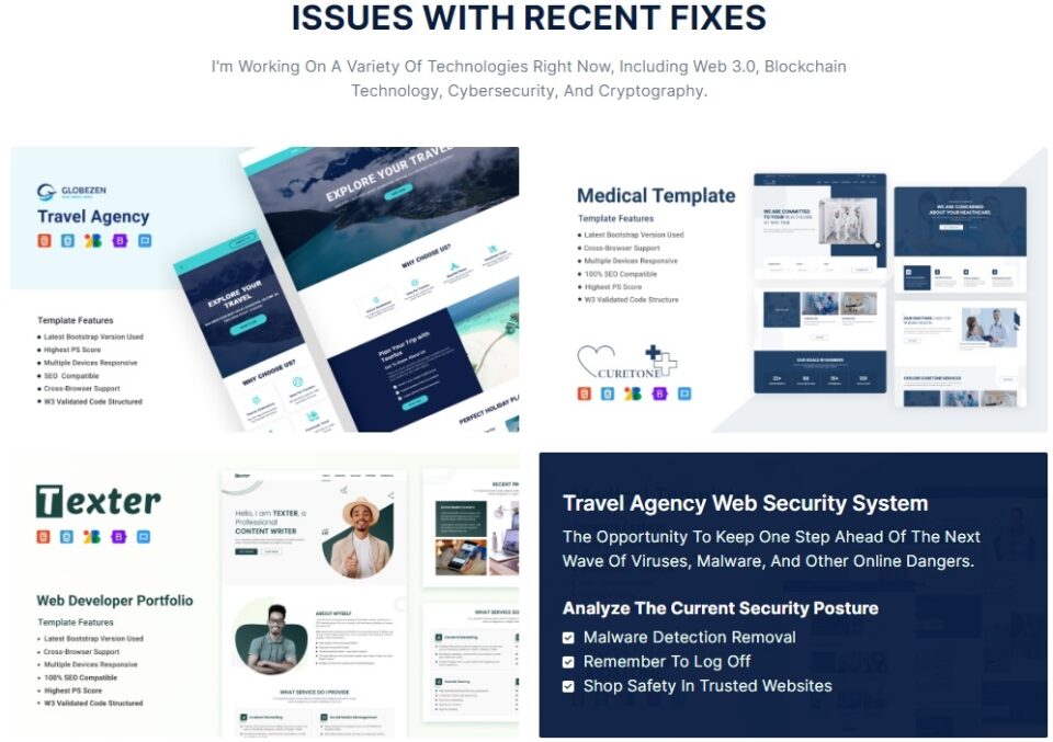 Cyber Security Expert Portfolio Website Template – CSUME