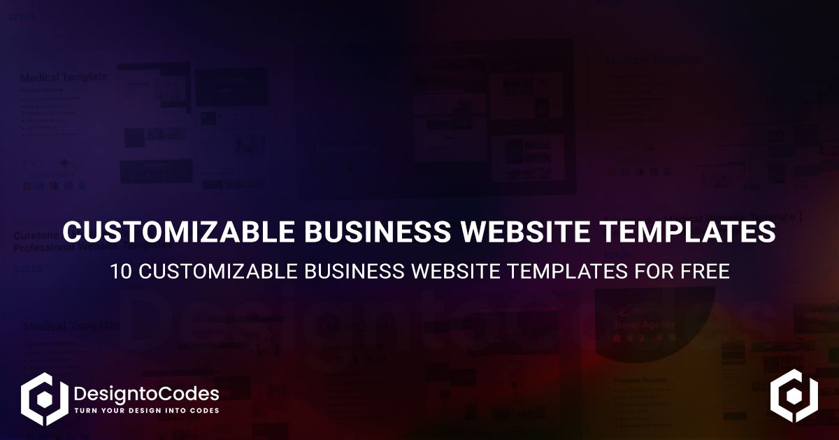 10 Customizable Business Website Templates For Free - DesignToCodes