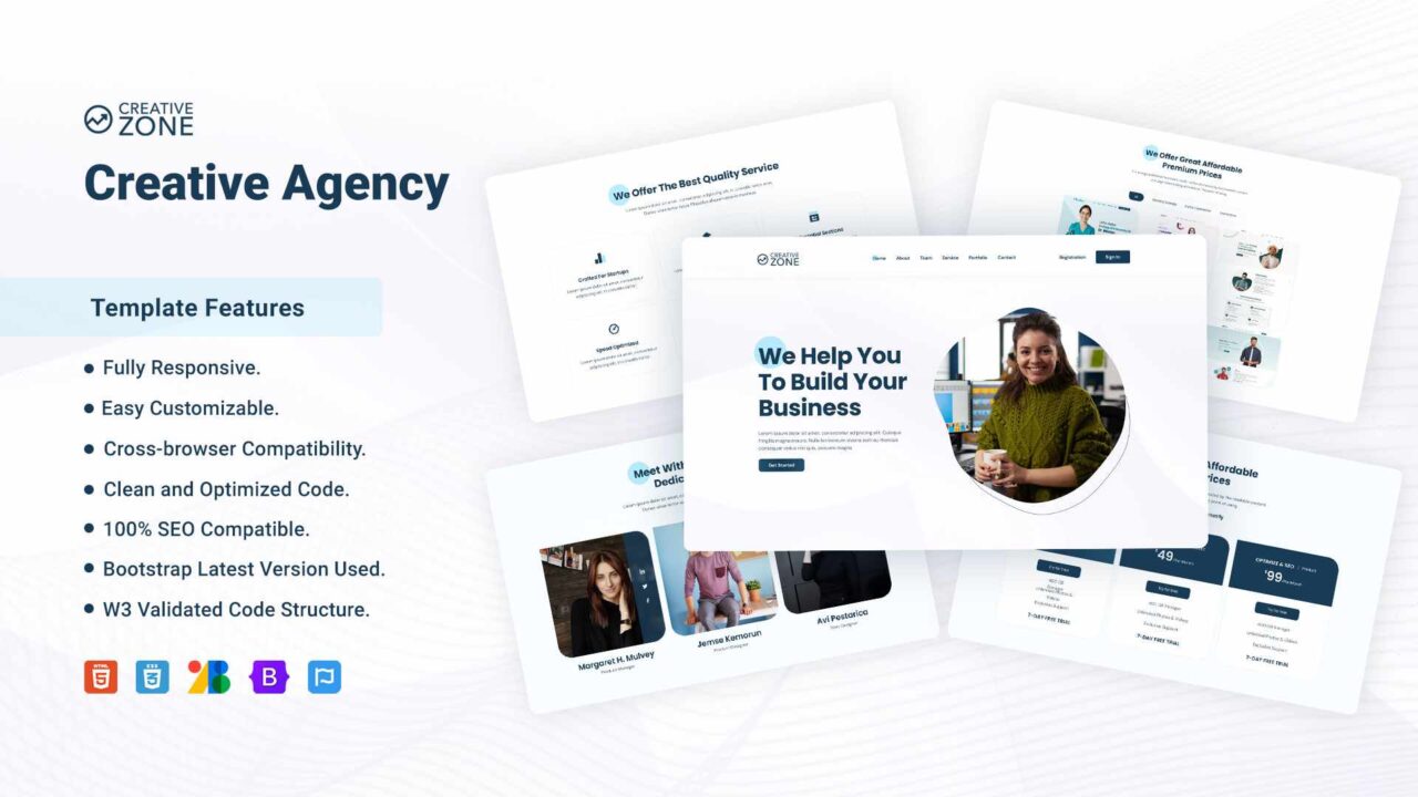 Best 5 Free Bootstrap Hero Template | Website Hero Section