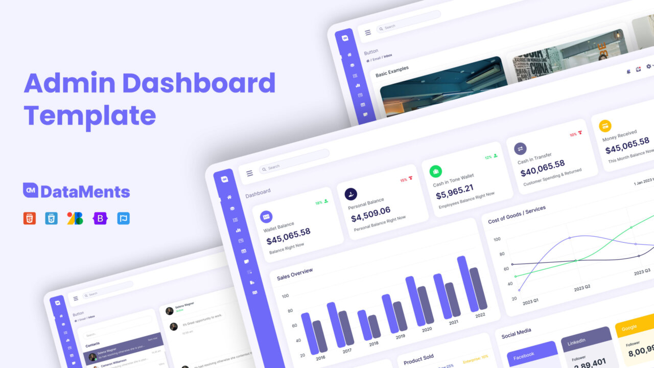 DataMents - Free Bootstrap Admin Dashboard Template