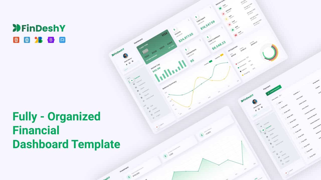FinDeshY - Free Financial Bootstrap Dashboard Template