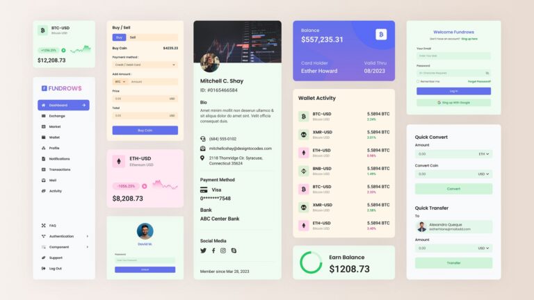 Fundrows – Free Bootstrap Crypto Dashboard Template - DesignToCodes