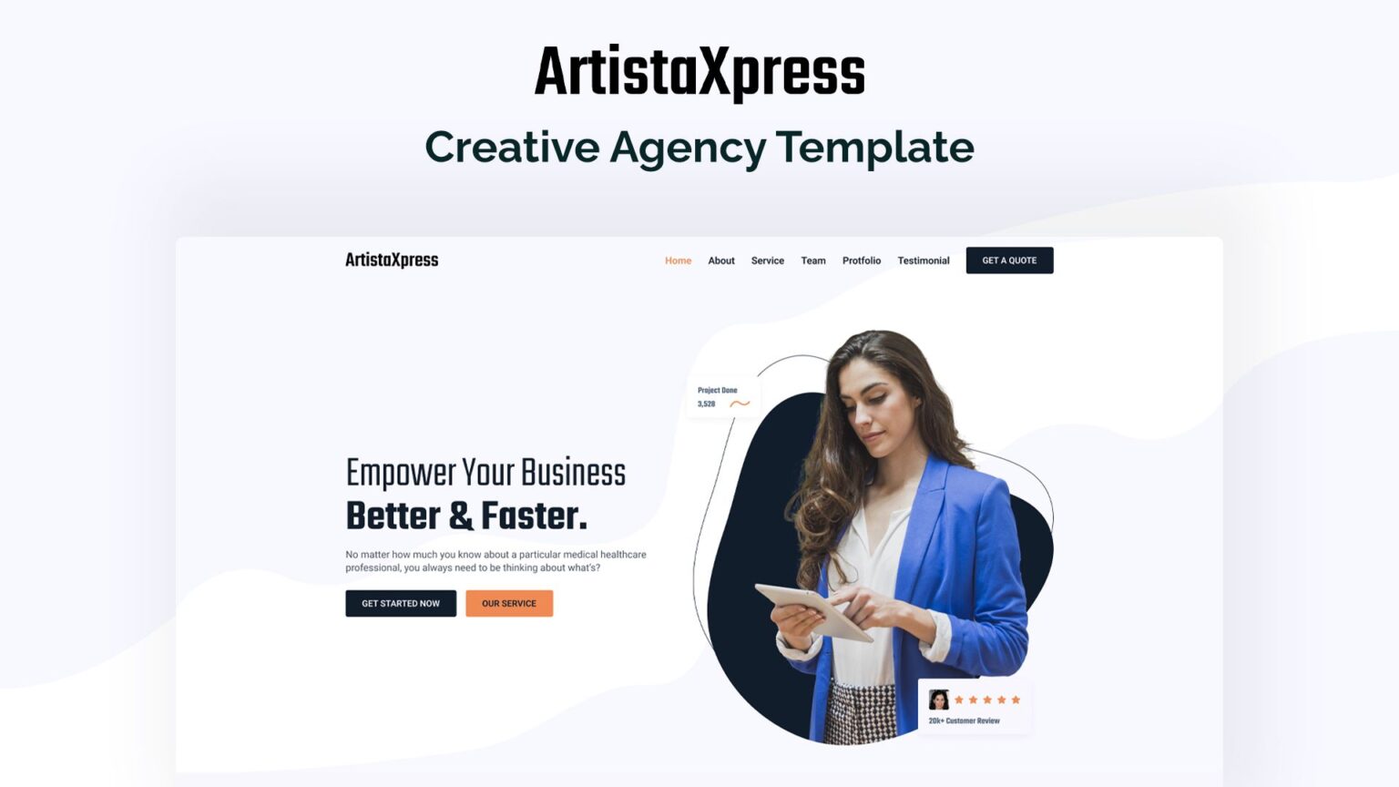 ArtistaXpress - Free Bootstrap Creative Agency Website Template