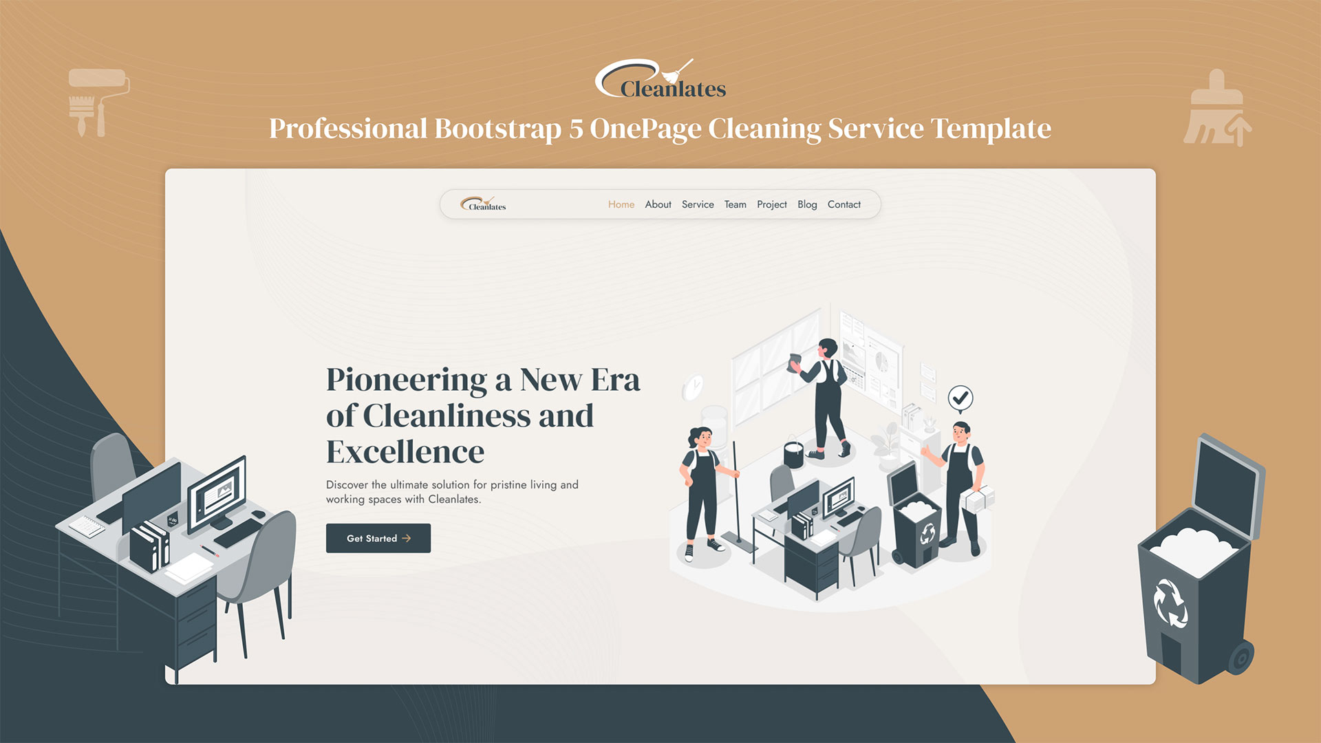 Cleanlates - Bootstrap 5 Cleaning Service Template - DesignToCodes