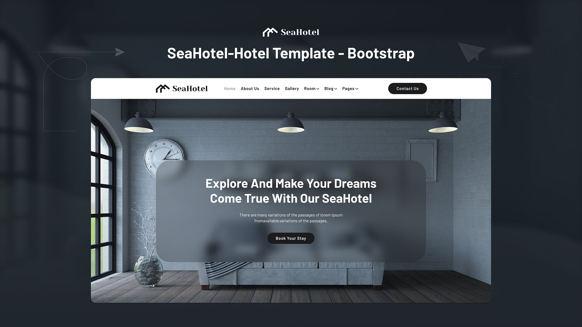 Sea Hotel - Responsive Bootstrap Website Templates - DesignToCodes Sea Hotel - Responsive Bootstrap Website Templates - DesignToCodes