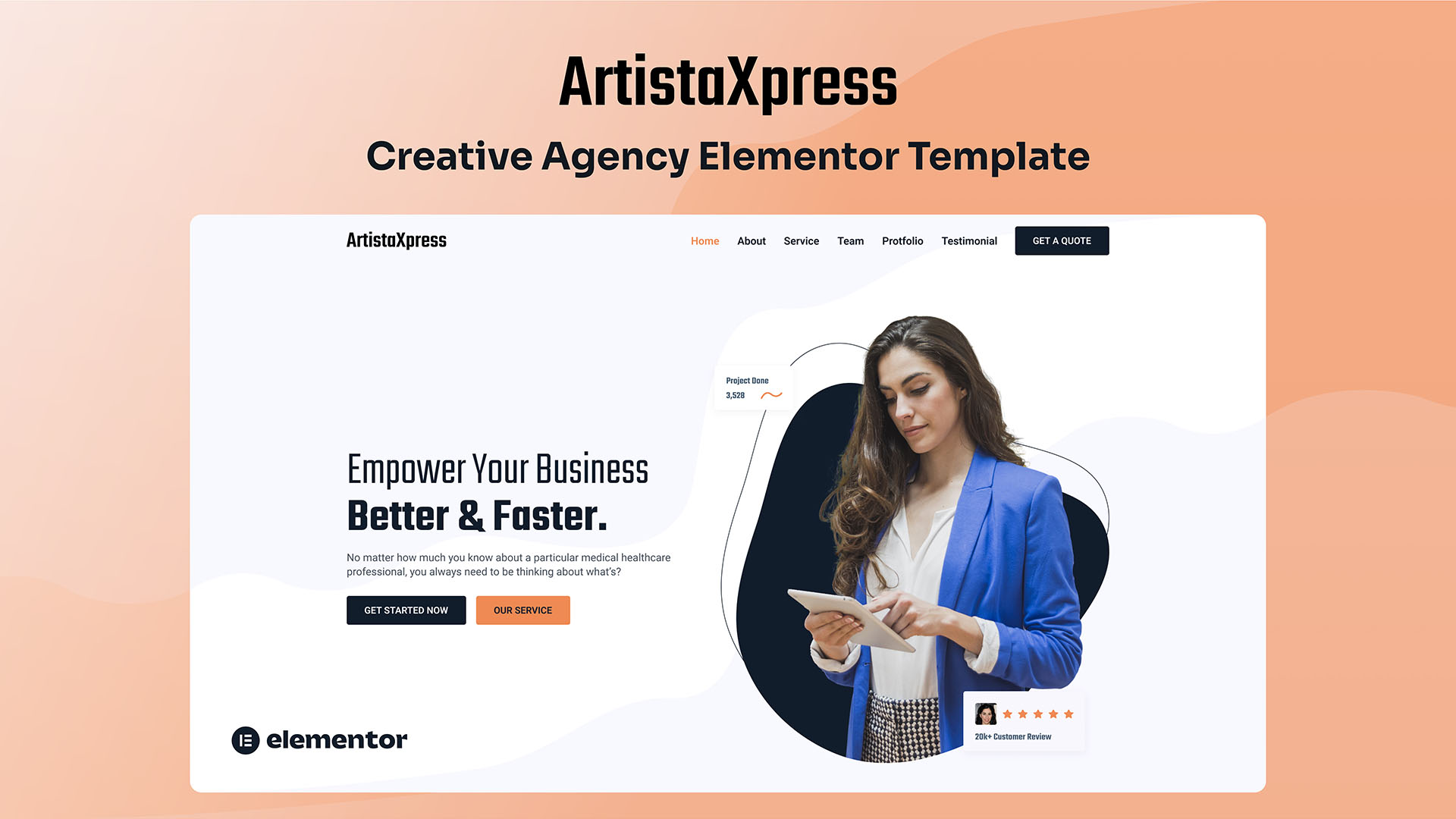 ArtistaXpress - Creative Agency Elementor Template - DesignToCodes