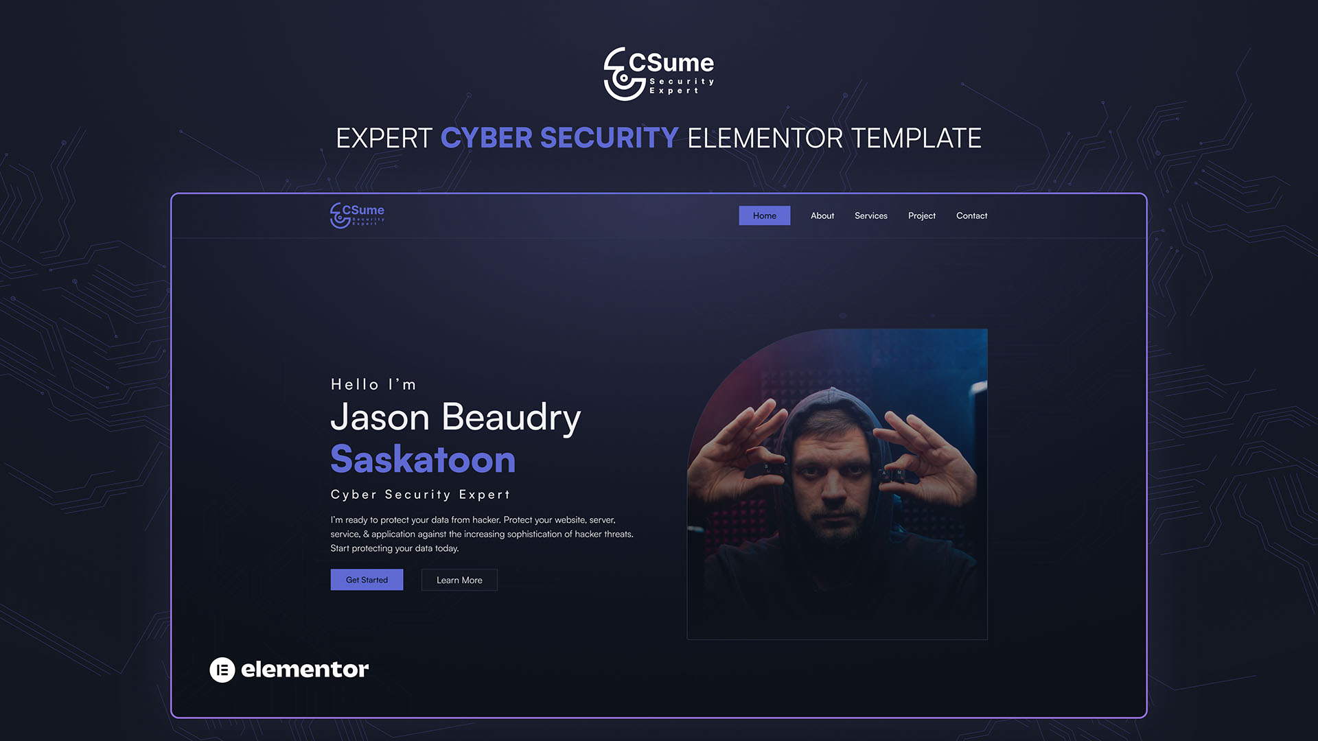 Csume V3: Cyber Security Expert Elementor Template - DesignToCodes
