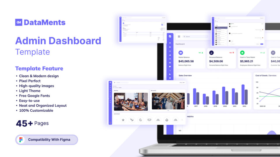 Dataments - Admin Dashboard Figma Template