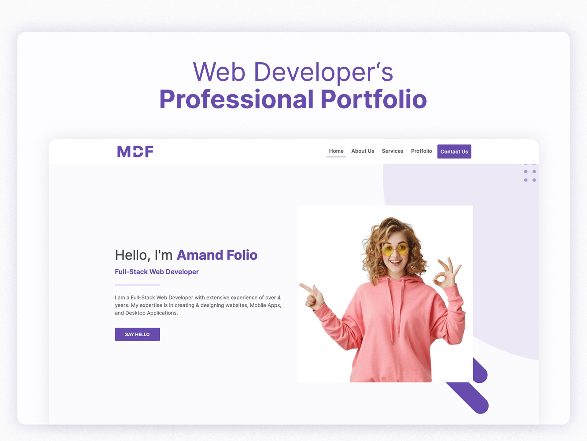 MyDevFolio - Figma Developer Portfolio Template - DesignToCodes