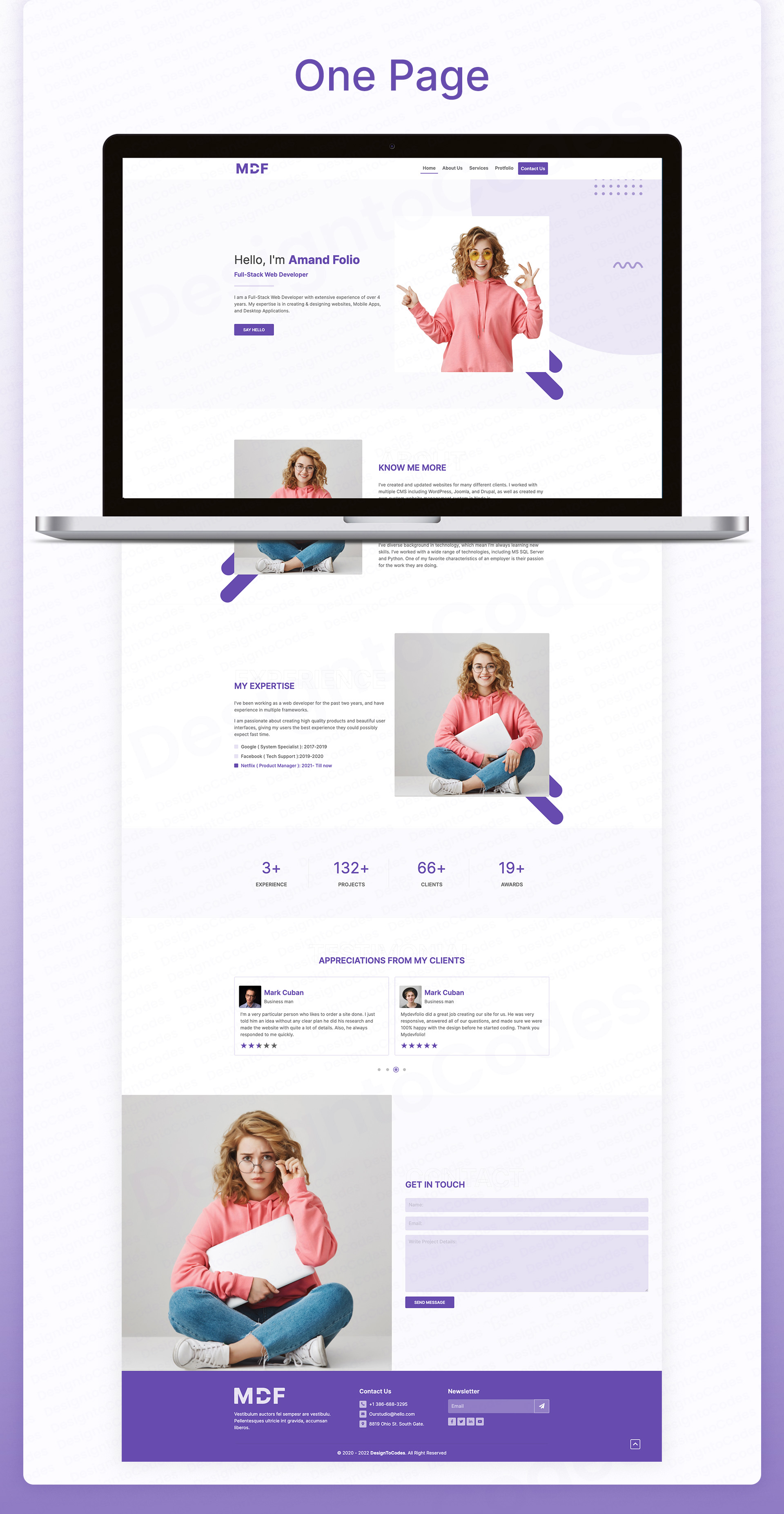 MyDevFolio - Figma Developer Portfolio Template - DesignToCodes
