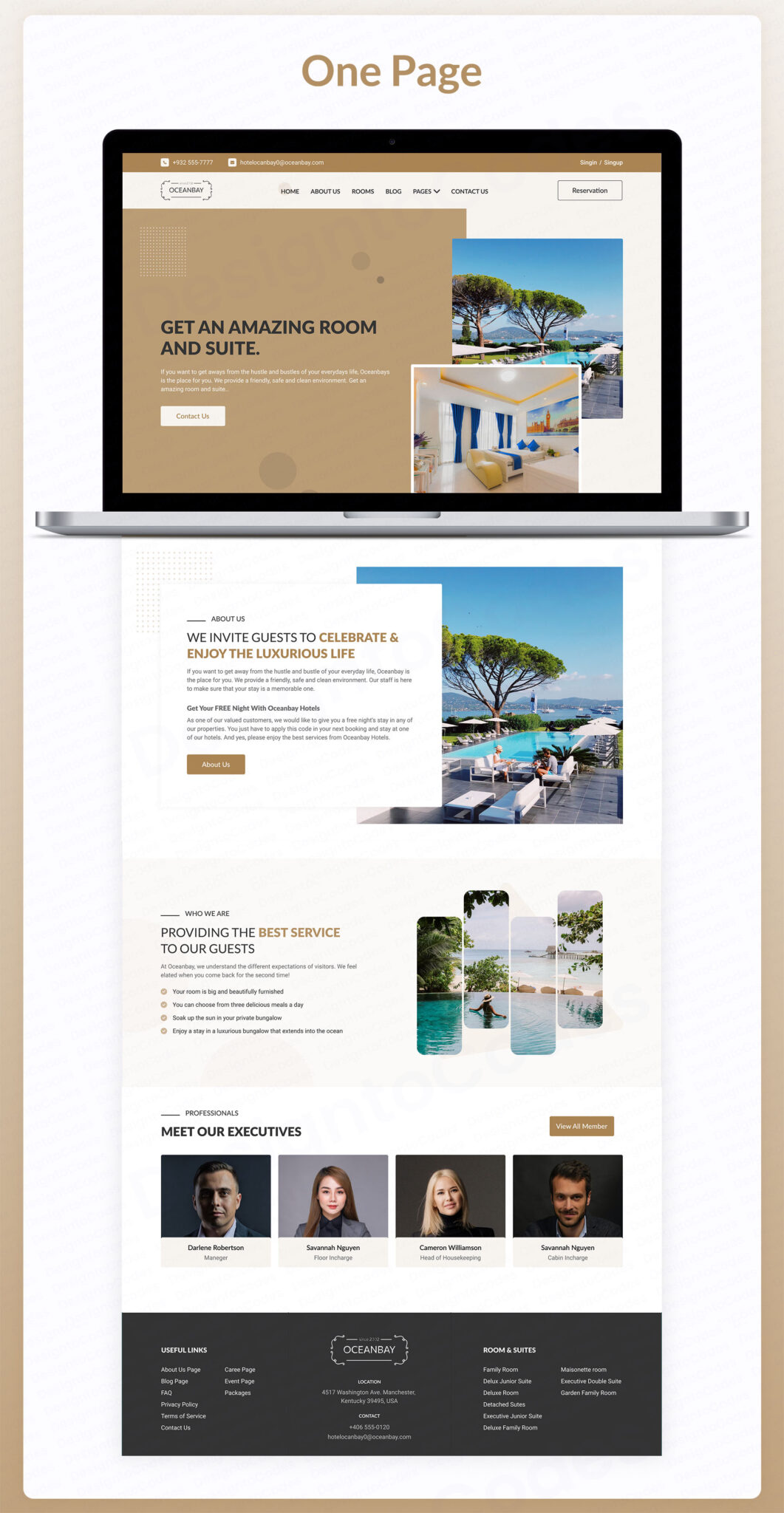 Oceanbay - Hotel Website User-Friendly Figma Template - DesignToCodes