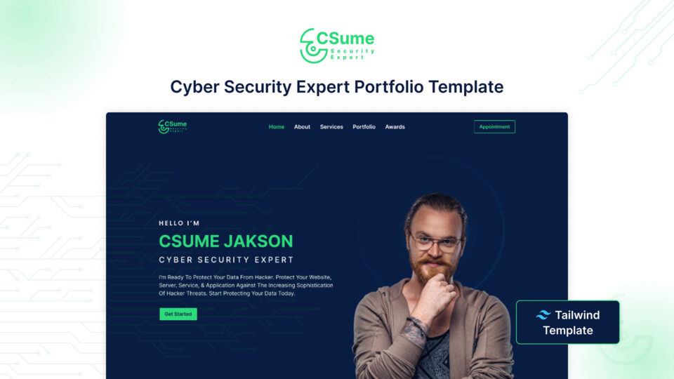 CSUME - Cyber Security Experts Portfolio Website Template