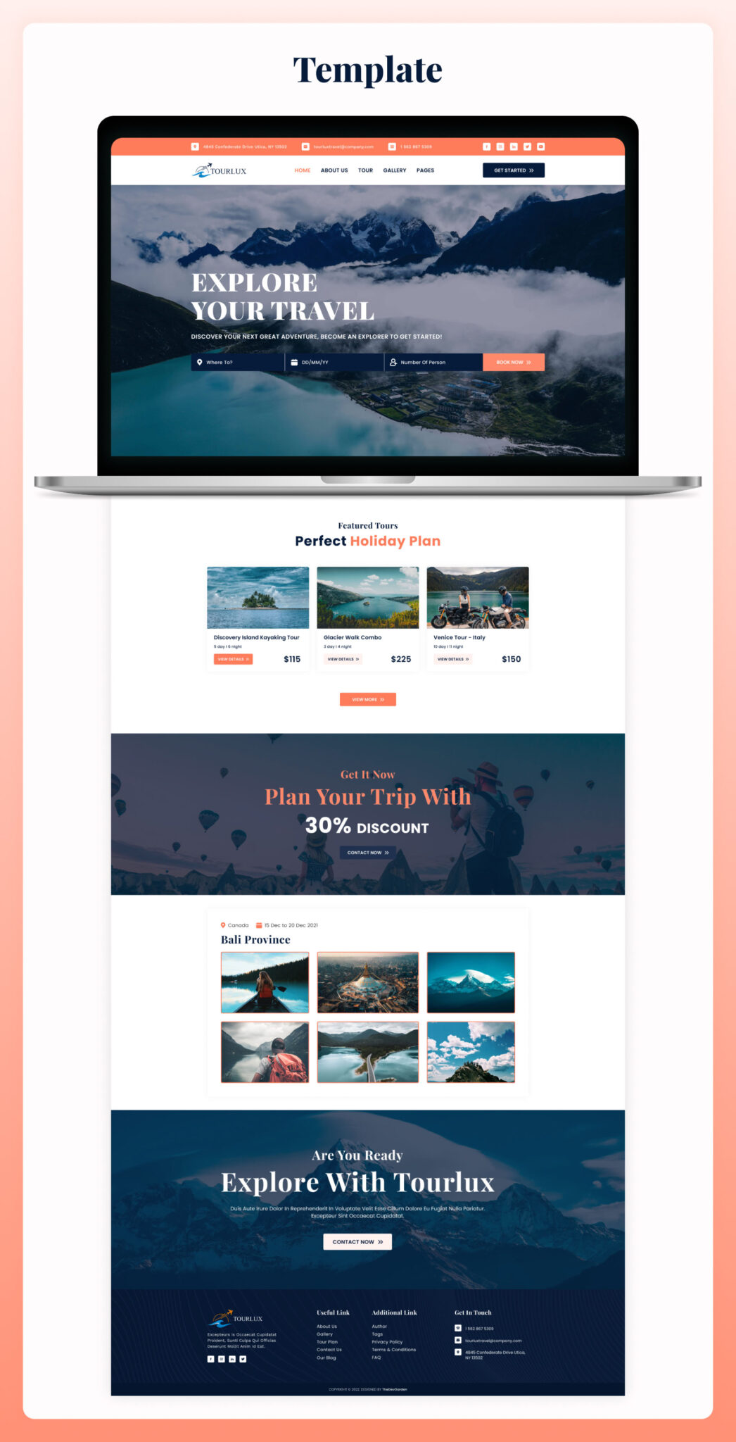 Tourlux: Free Multipage Travel Agency Website Figma Template ...