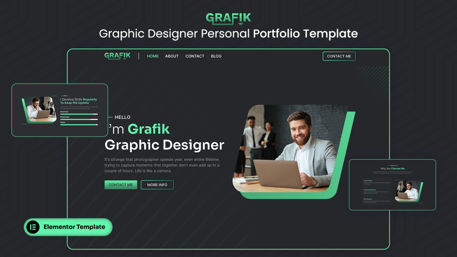 Grafik_v3 - Elementor Portfolio Template for Graphic Designers ...