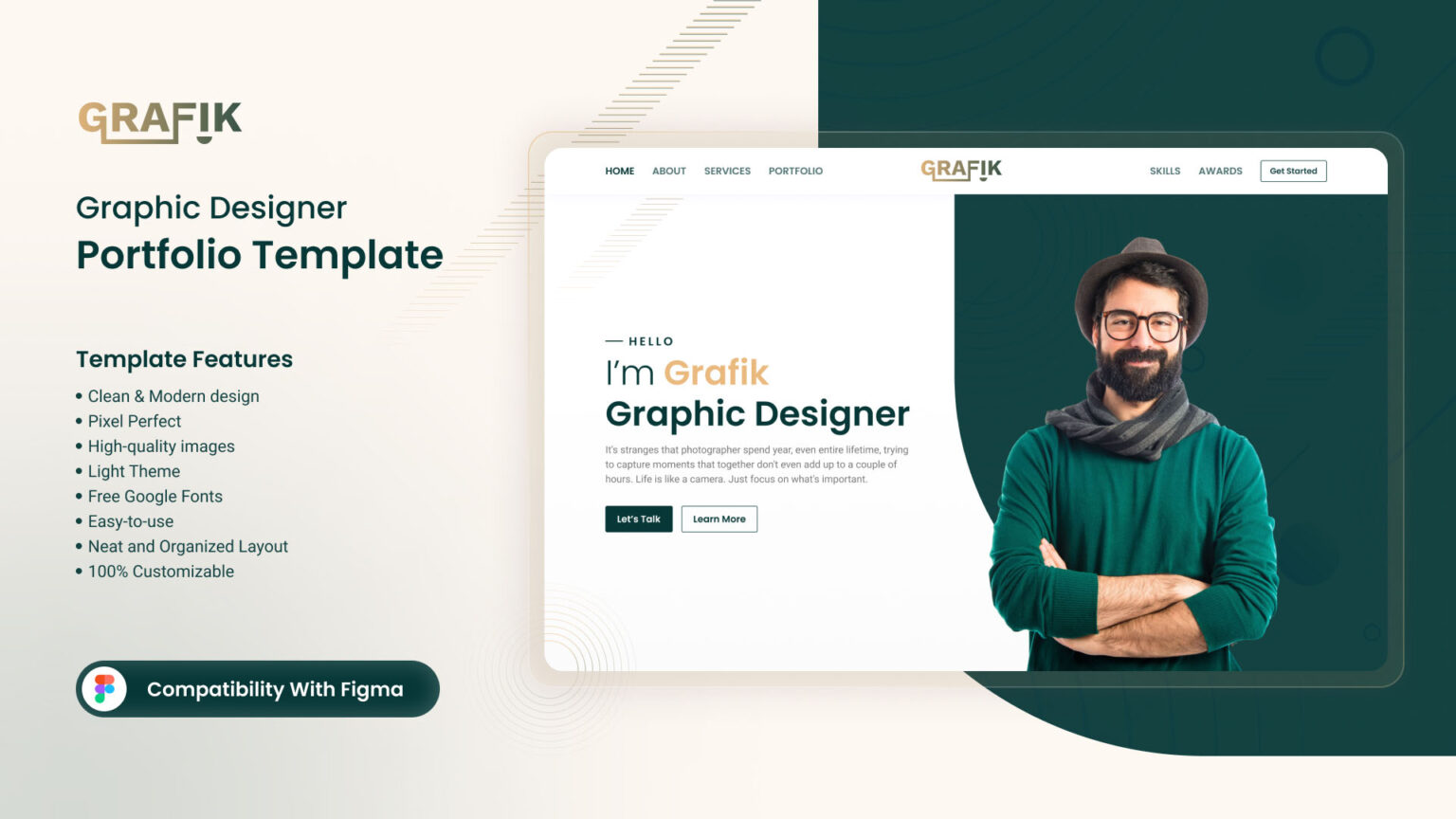 GRAFIK V2: Modern Graphic Designer Portfolio Template in Figma ...