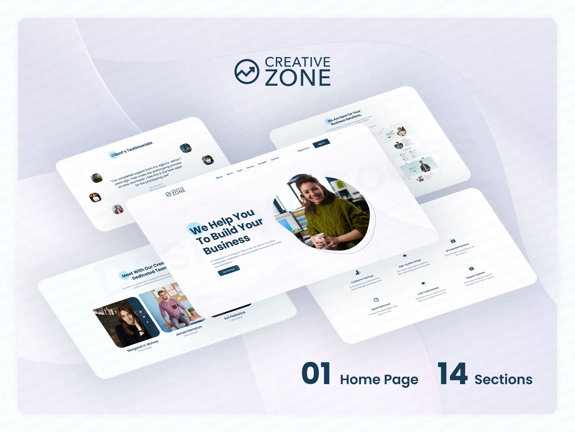 CreativeZone – Best Figma Template for Creative Agencies - DesignToCodes
