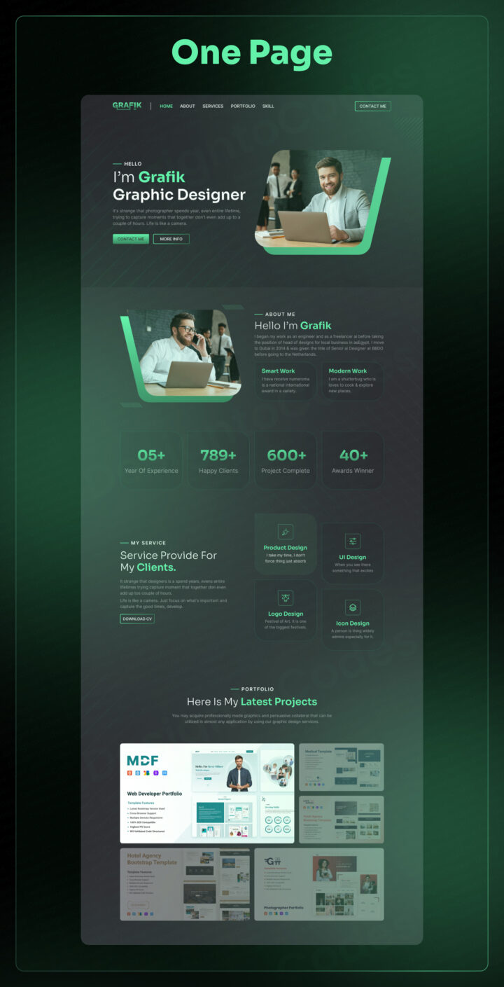 GRAFIK V3 – Best Figma Portfolio Template for Graphic Designers