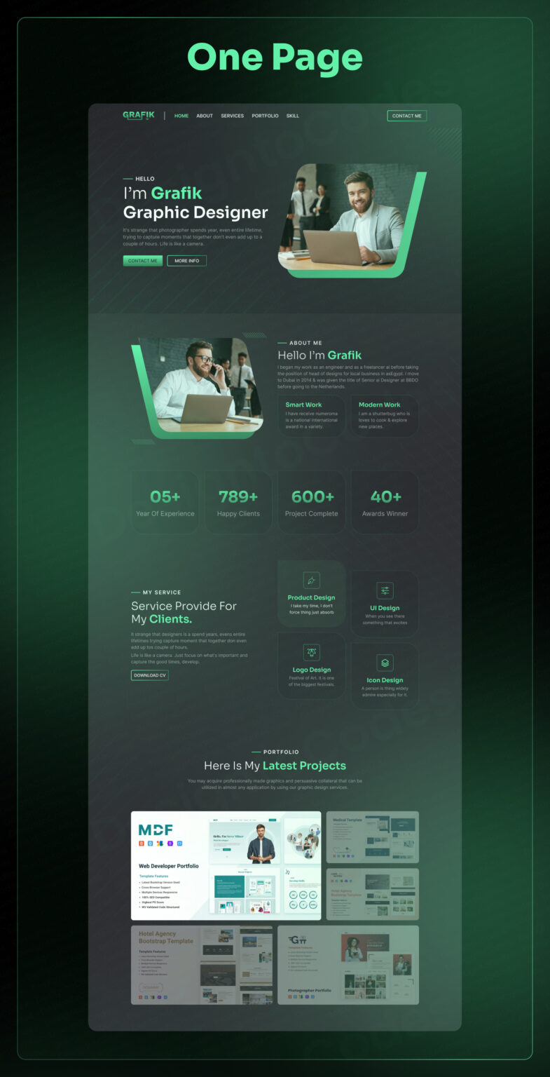 GRAFIK V3 – Best Figma Portfolio Template for Graphic Designers
