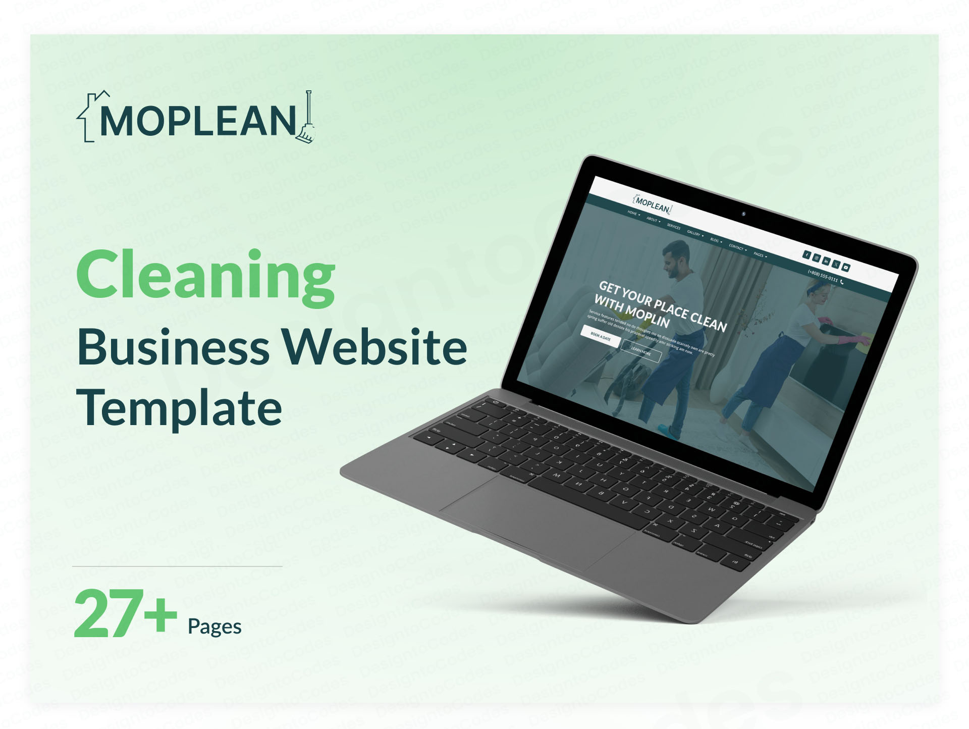 Moplean – Multipage Figma Template for Cleaning Businesses - DesignToCodes