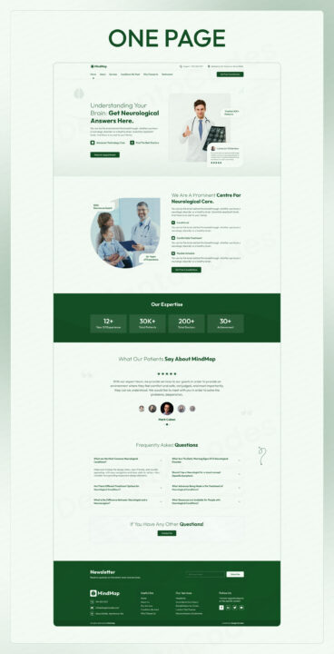 MindMap: Neurological Medical One-Page Framer Template