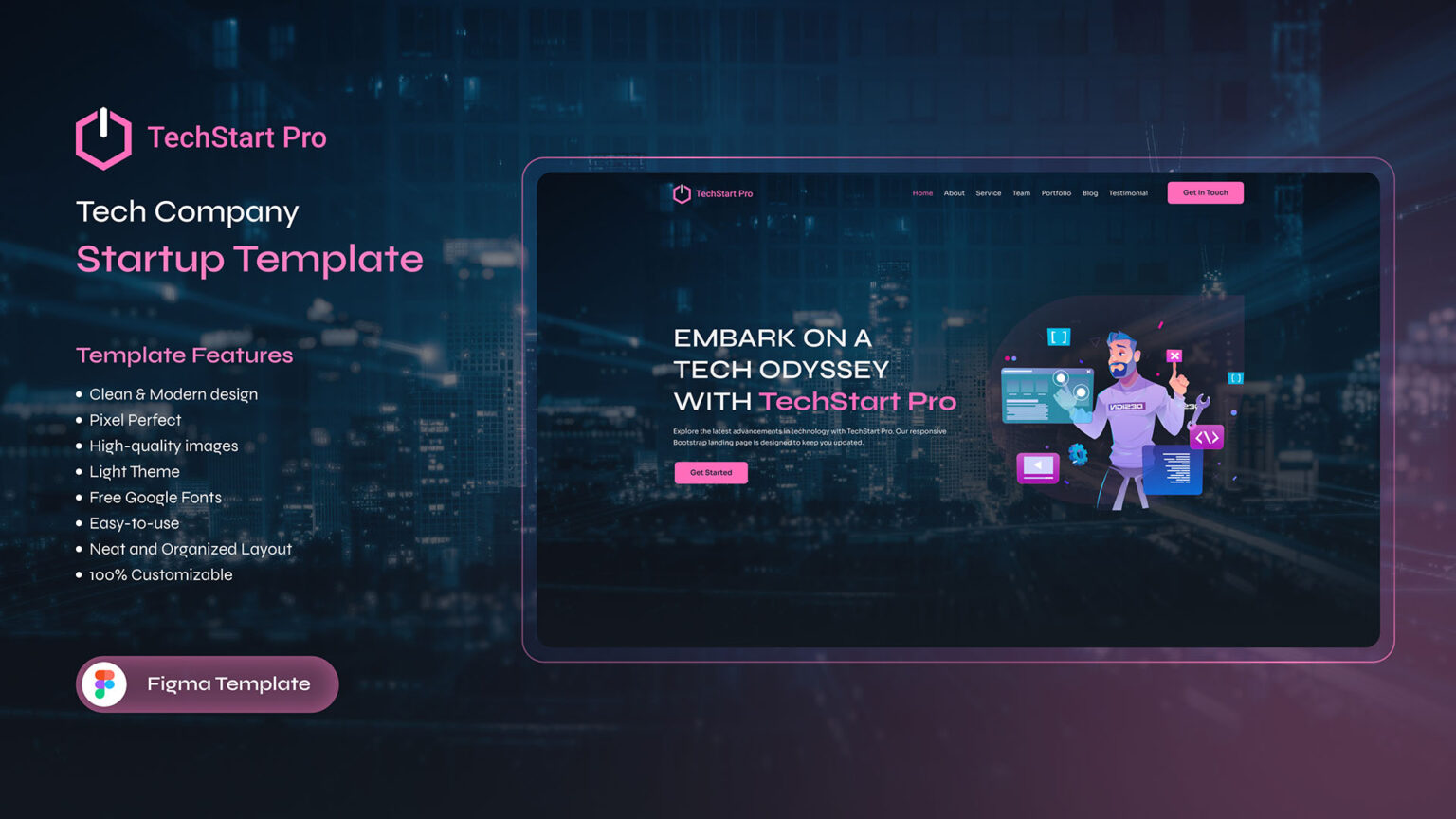 TechStart Pro - Responsive Bootstrap Landing Page Template
