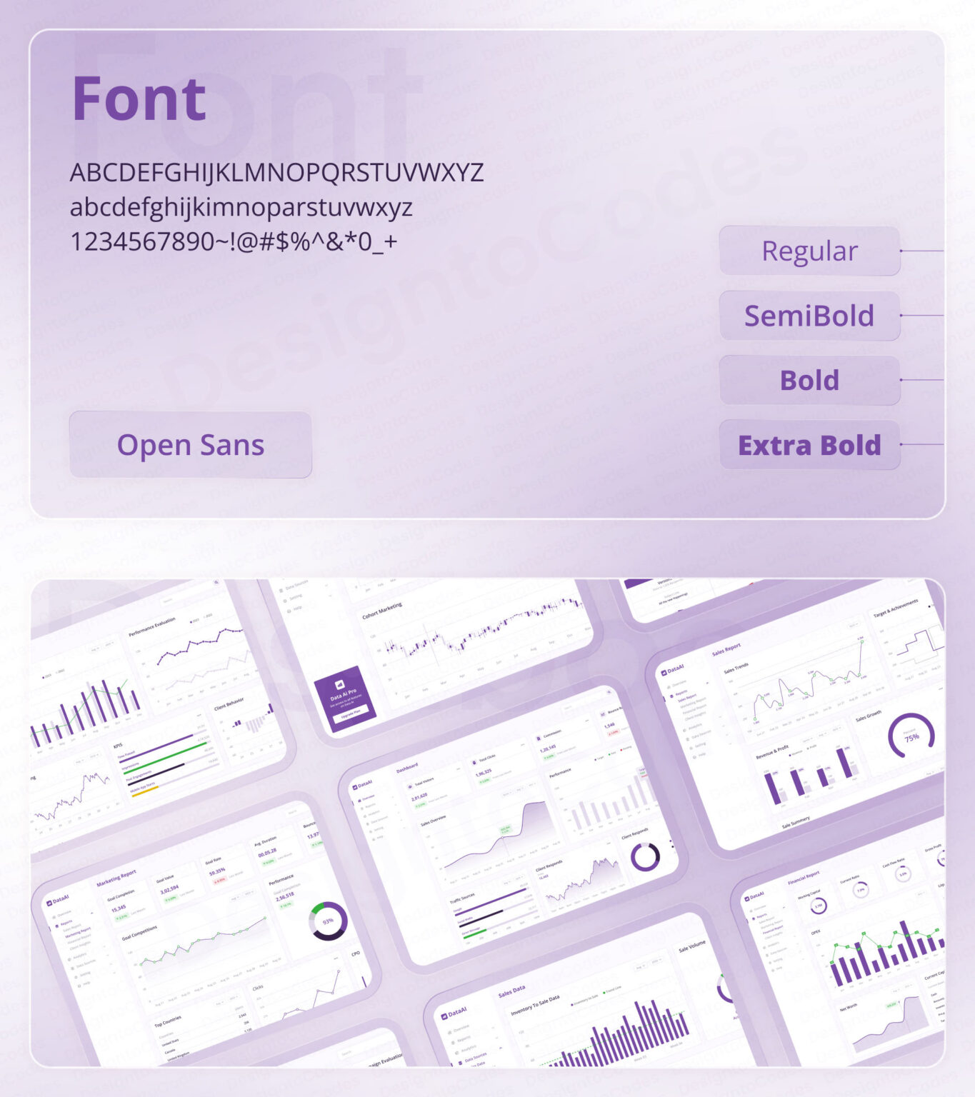DataAI - Free Figma Data Analytics Dashboard Template - DesignToCodes