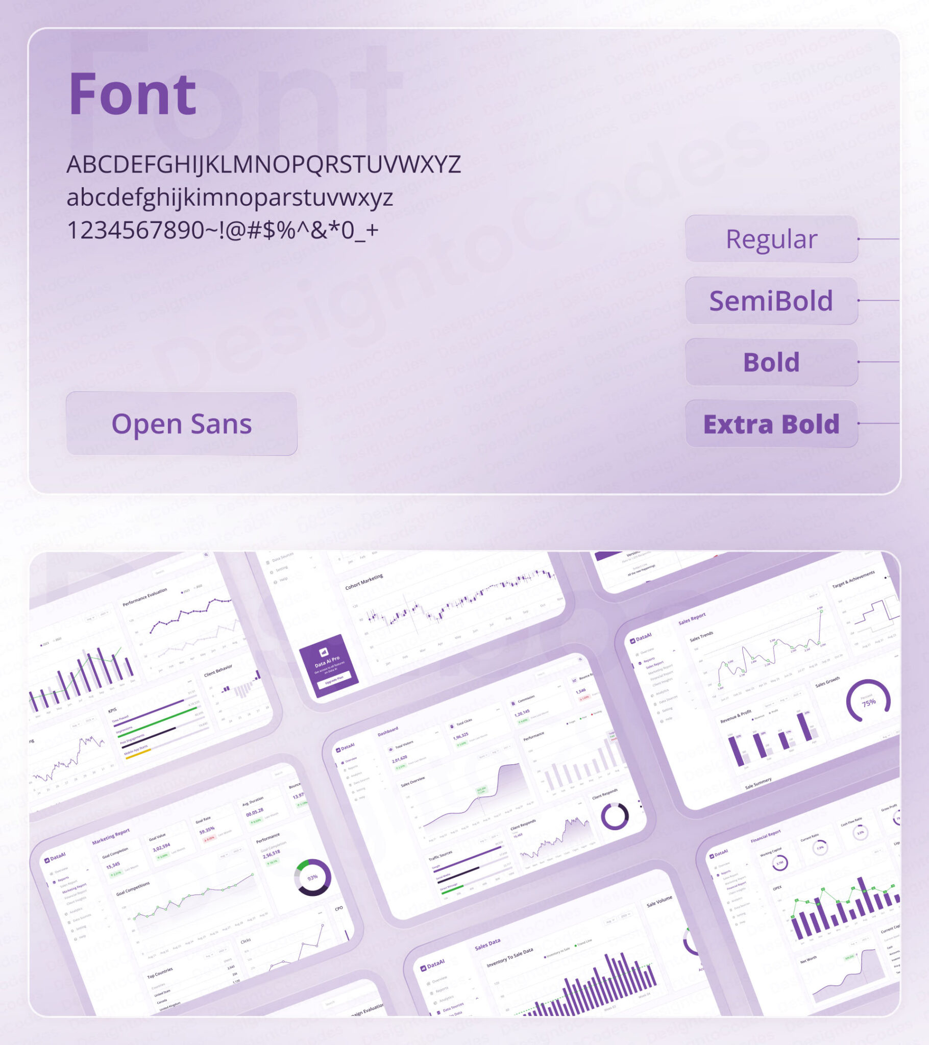 DataAI - Free Figma Data Analytics Dashboard Template - DesignToCodes