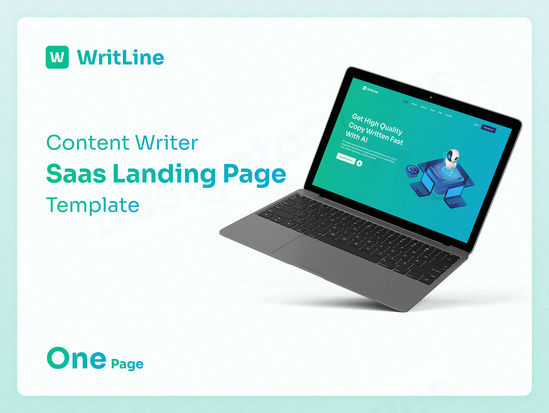 WriteLine - AI Content Writer SaaS Figma Template