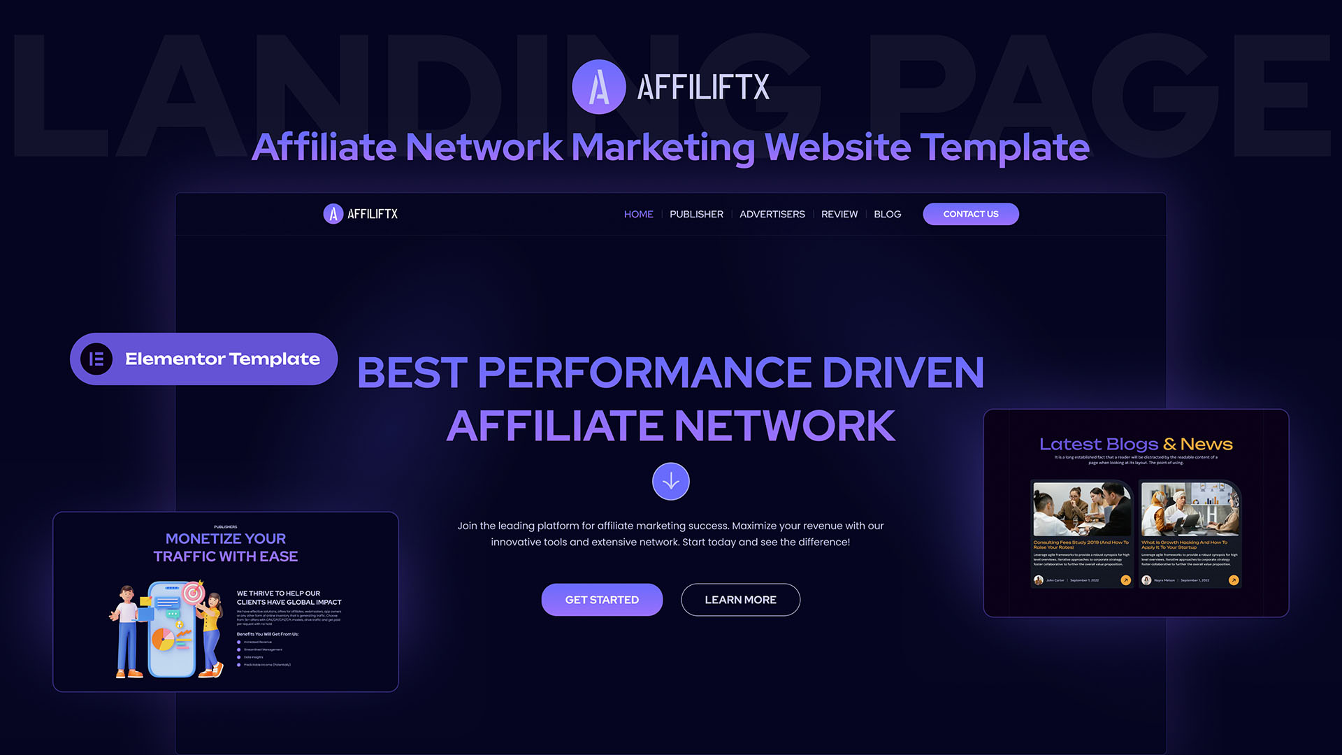 AffiLiftx - OnePage Affiliate Marketing Elementor Template - DesignToCodes