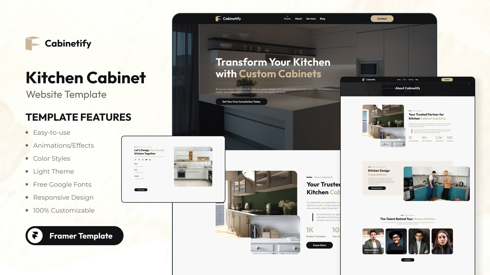 Cabinetify - Kitchen Cabinet Framer Template - DesignToCodes