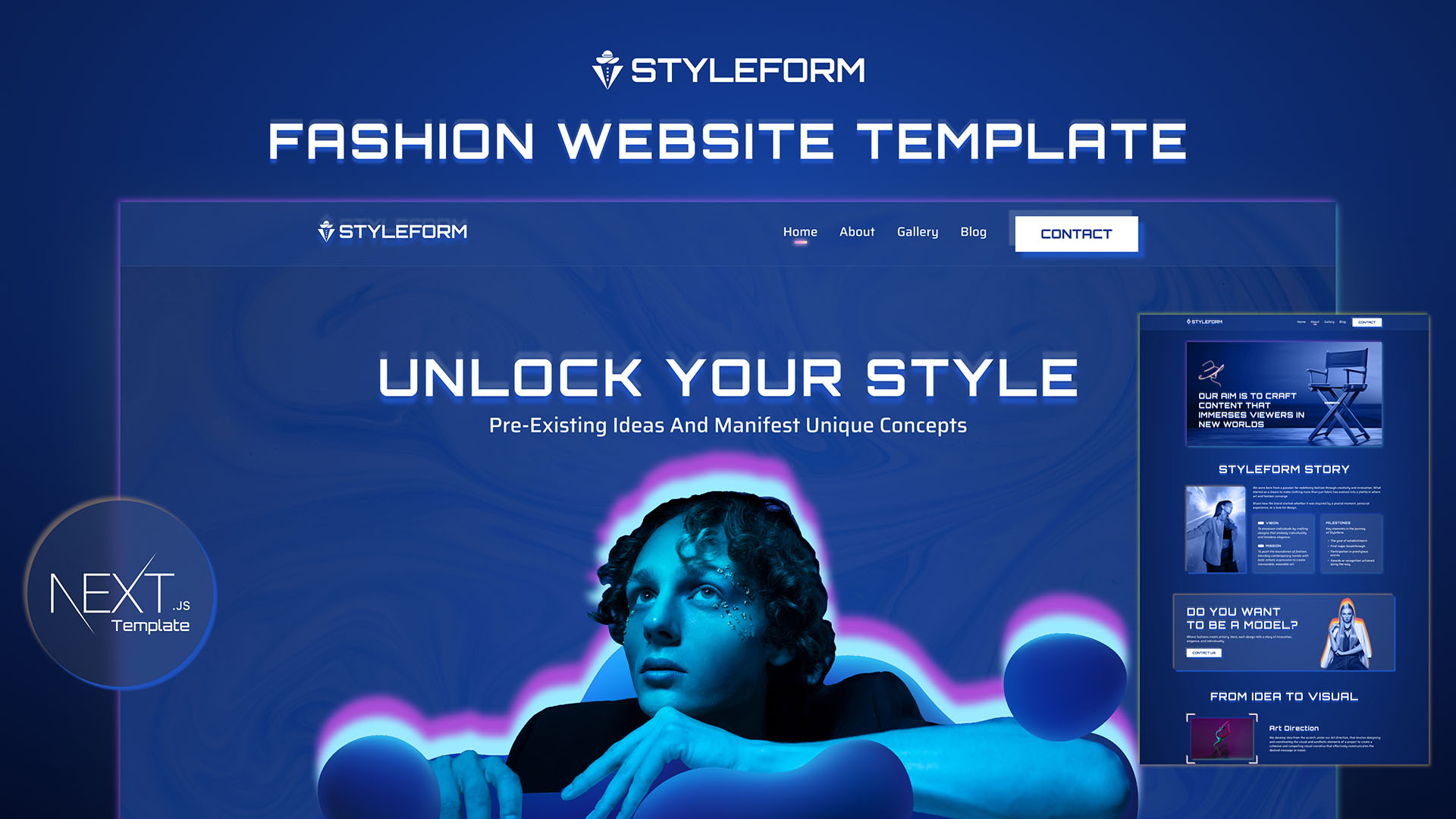 Styleform - Premium Fashion Website NextJS Template - DesignToCodes
