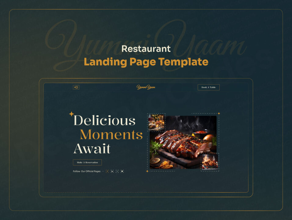 YummiYaam - Premium Restaurant Figma website Template - DesignToCodes