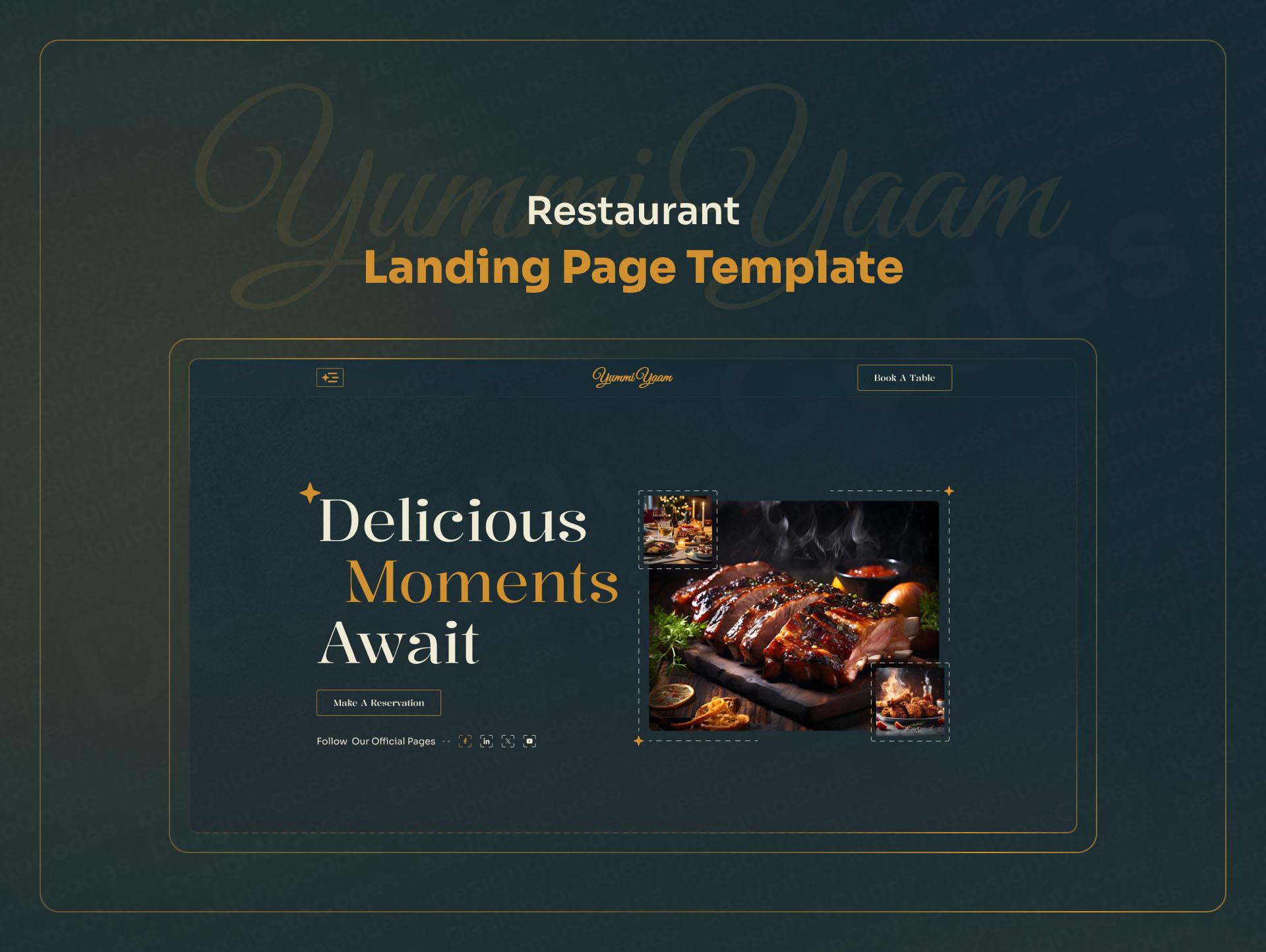 YummiYaam - Premium Restaurant Figma website Template