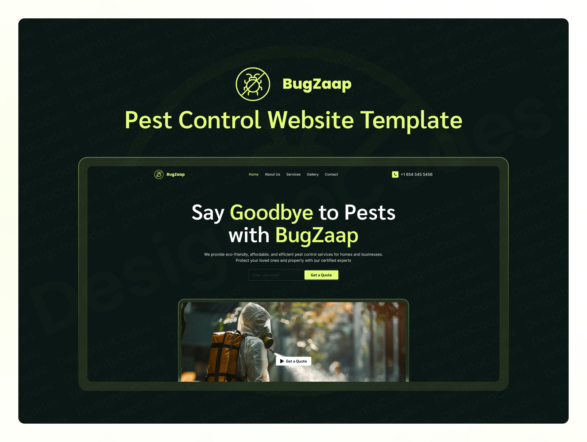 BugZaap - Pest Control Service Figma Template - DesignToCodes