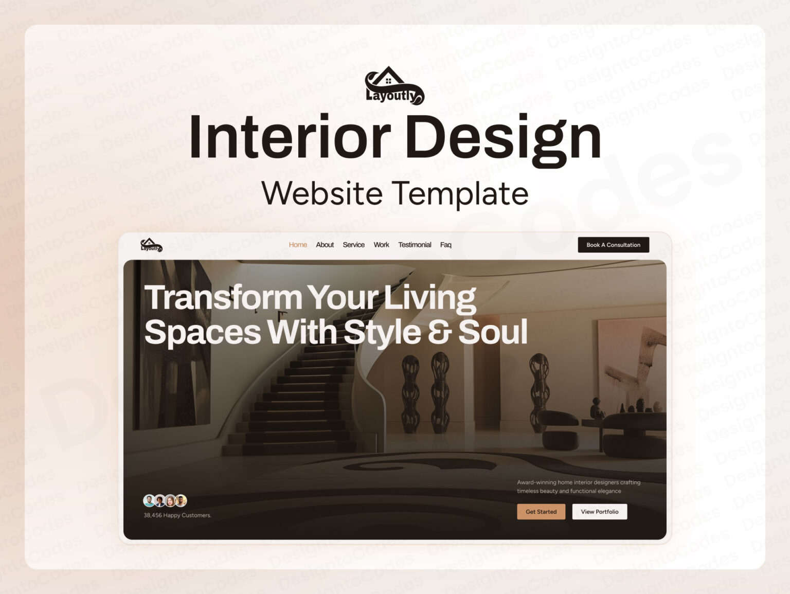 Layoutly - Home Interior Framer Template - DesignToCodes