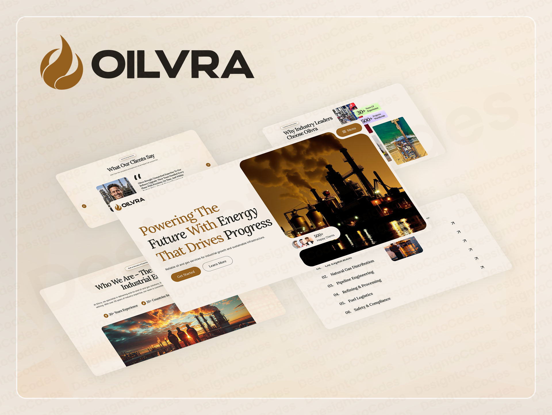 Oilvra - Best Oil and Gas Company Framer Template