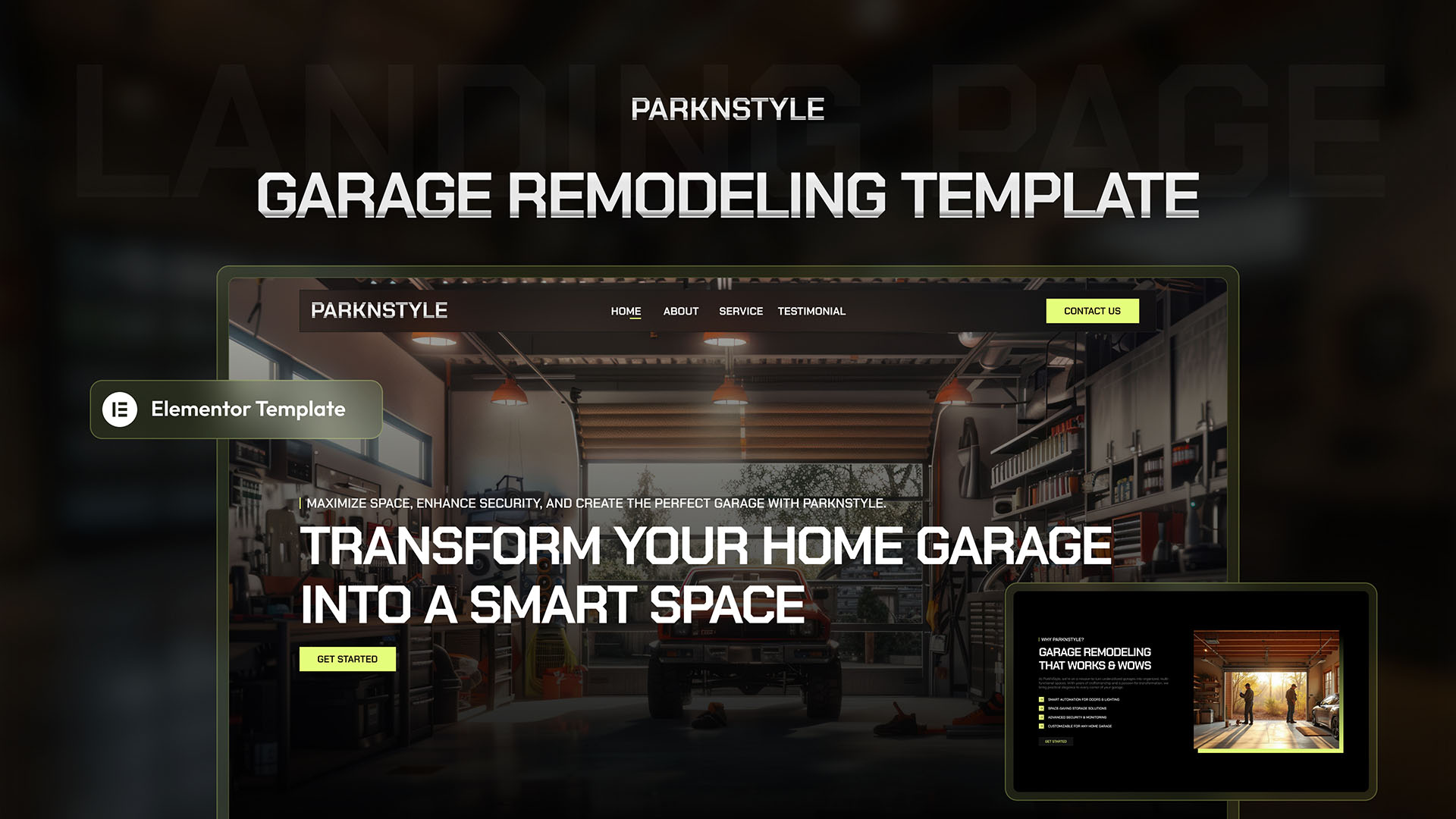 ParkNStyle - Home & Garage Solutions Elementor Template