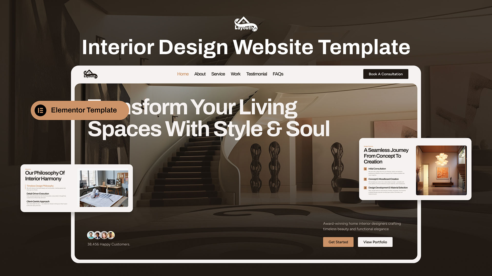Layoutly – Modern Interior Design Website Template - DesignToCodes