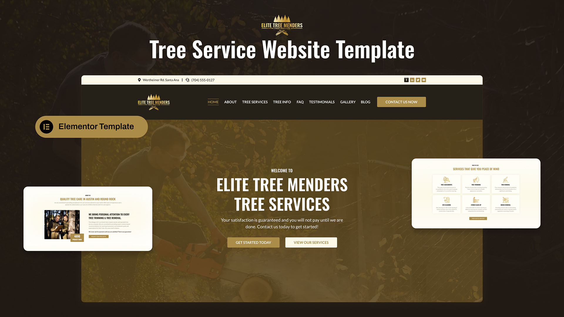 Elite Tree Menders – Tree Service Elementor Template - DesignToCodes