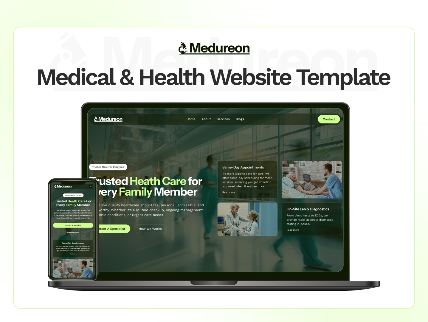 Medureon - Health & Medical Websites Framer Template