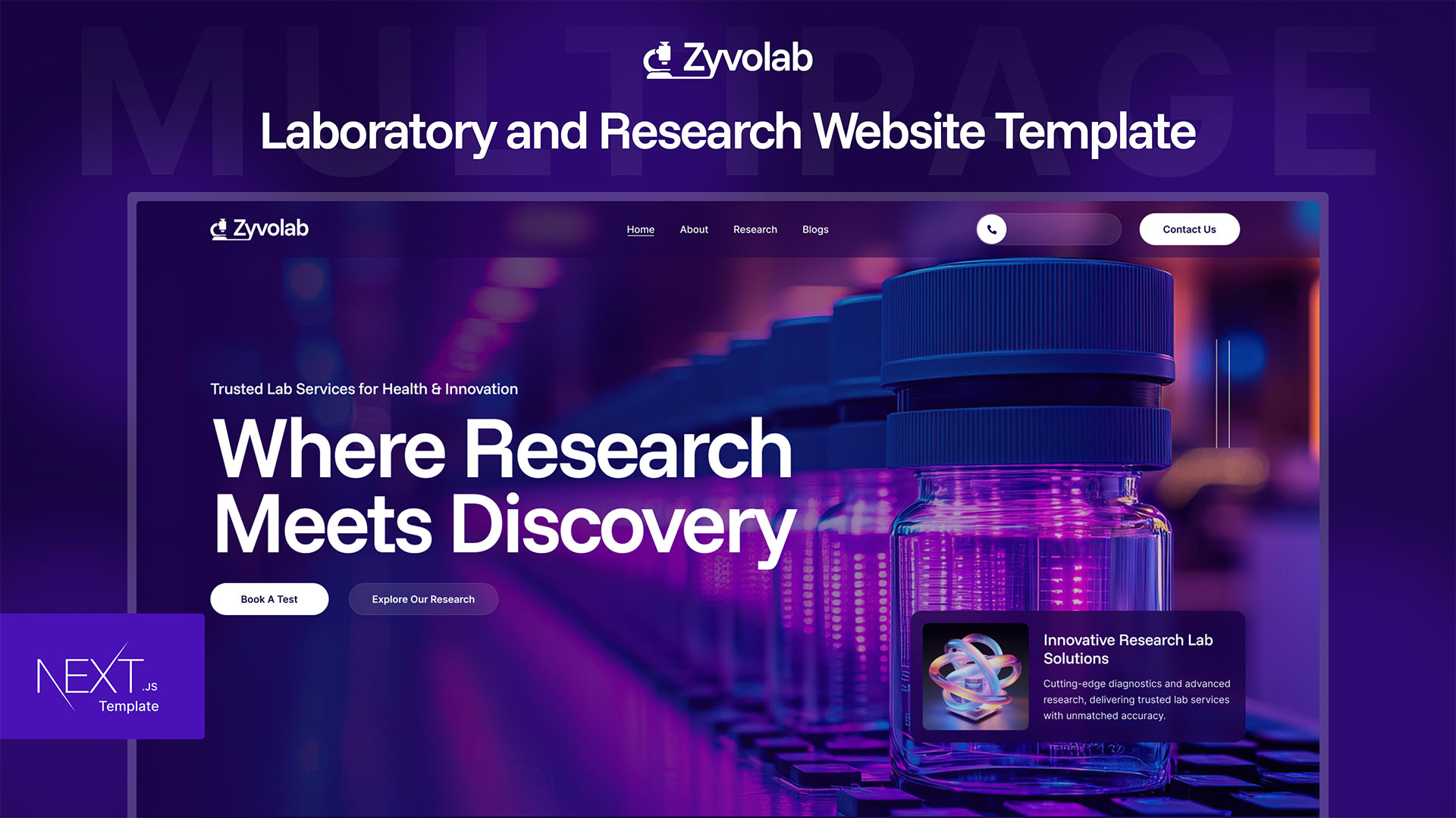 Zyvolab - Next.js Template for Laboratory & Research Websites ...